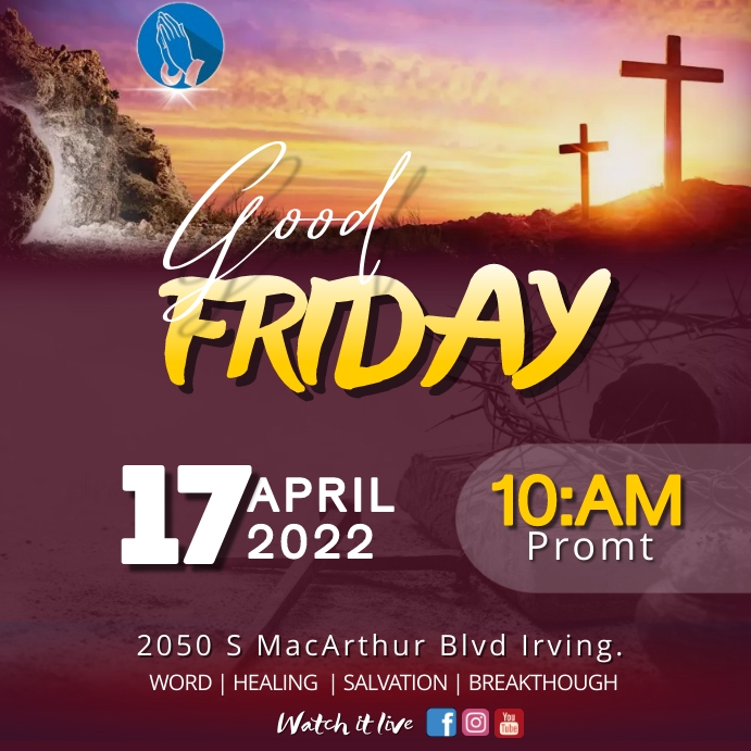 Copy of GOOD FRIDAY flyer template 1 | PosterMyWall