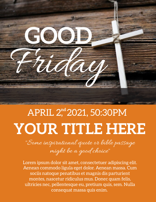 Good Friday Flyer Template | PosterMyWall