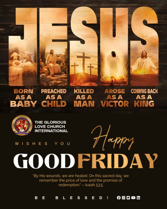 Good Friday Flyer Template | PosterMyWall