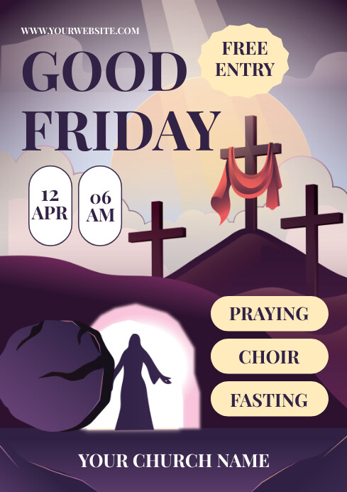 Good Friday Flyer Template | PosterMyWall