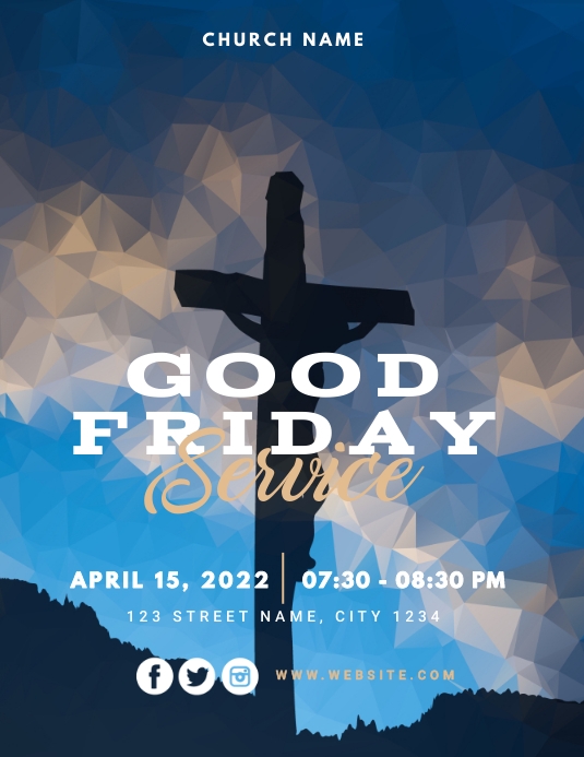 GOOD FRIDAY FLYER TEMPLATE.R | PosterMyWall