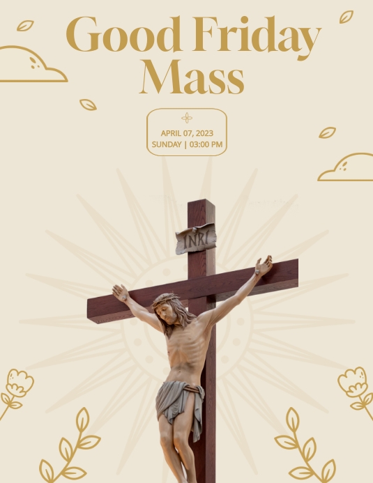 Good Friday Mass Template | PosterMyWall