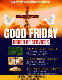Good friday order of services poster (3) Template | PosterMyWall
