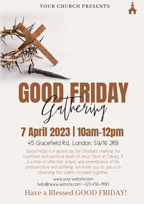 Modèle Good Friday Post A4 | PosterMyWall