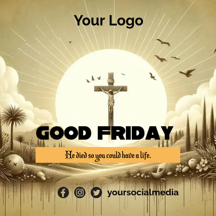 Good Friday Poster Template | PosterMyWall
