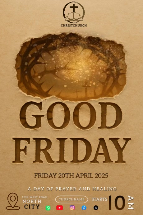 Good Friday Poster Template | PosterMyWall