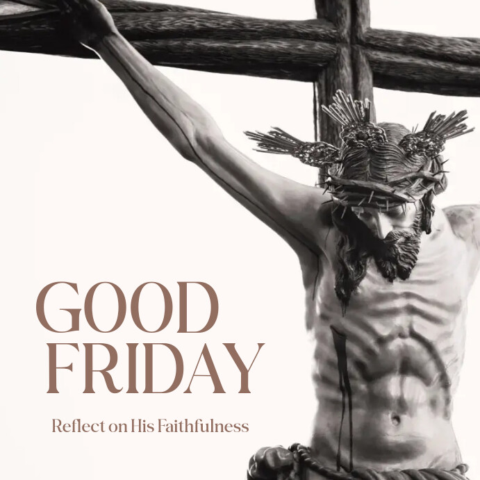 Good Friday scene Jesus crucifixion Golgotha Template | PosterMyWall