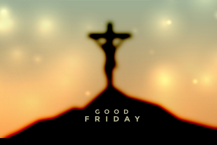 Copy of Good Friday scene with Jesus crucifixion | PosterMyWall