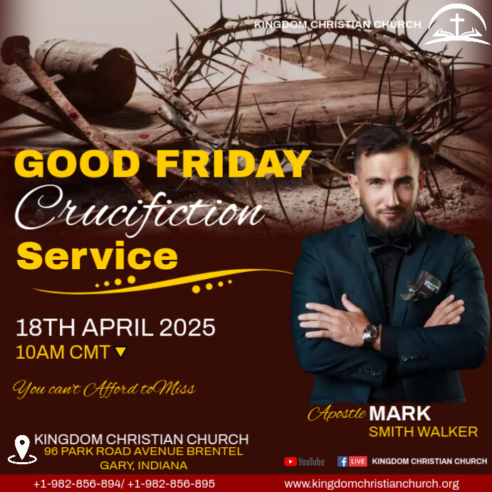 Good Friday Service Ad Template | PosterMyWall