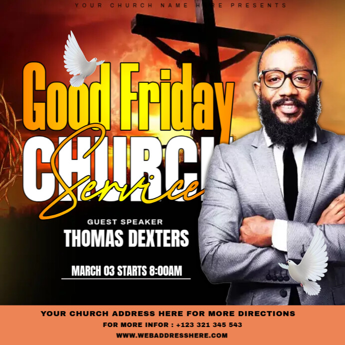 good friday service Template | PosterMyWall