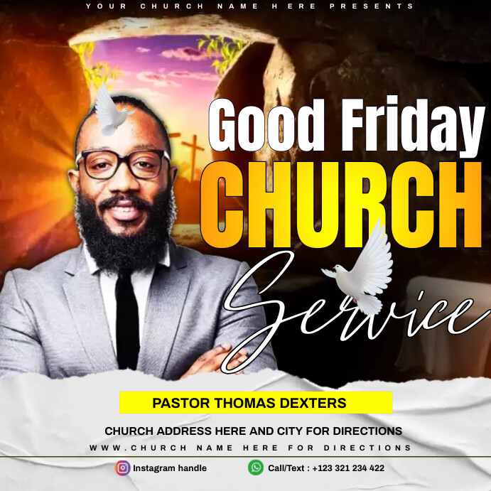 good friday service Template | PosterMyWall
