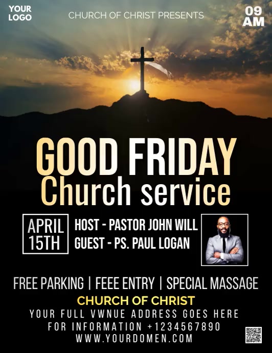 Copy of Good friday service | PosterMyWall