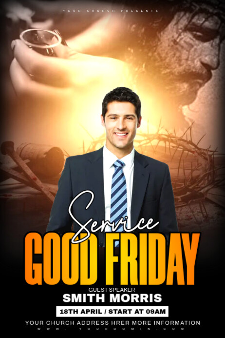 Good Friday service Template | PosterMyWall