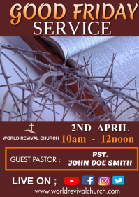 Good Friday service Template | PosterMyWall