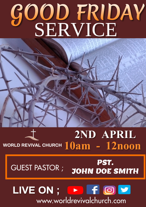 Copy of Good friday service | PosterMyWall