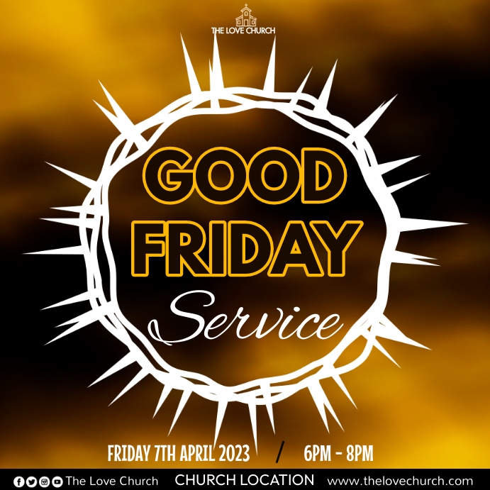 Good Friday Service Template | PosterMyWall