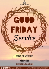 Good Friday Service Template | PosterMyWall