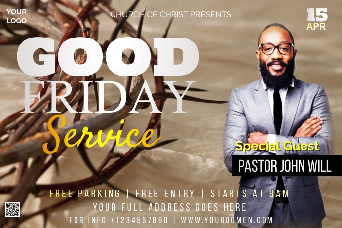 Good friday service Template | PosterMyWall