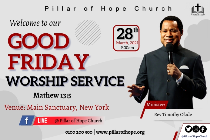 Good friday service Template | PosterMyWall