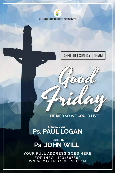 Good friday service Template | PosterMyWall