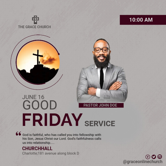 good friday service Template | PosterMyWall