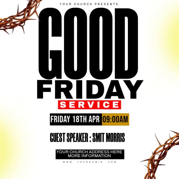 Copy of Good Friday service | PosterMyWall