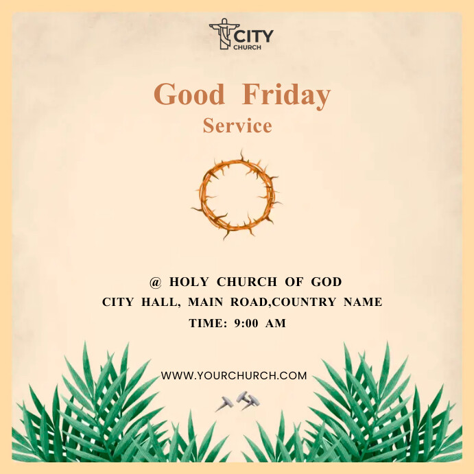 Good friday service Template | PosterMyWall