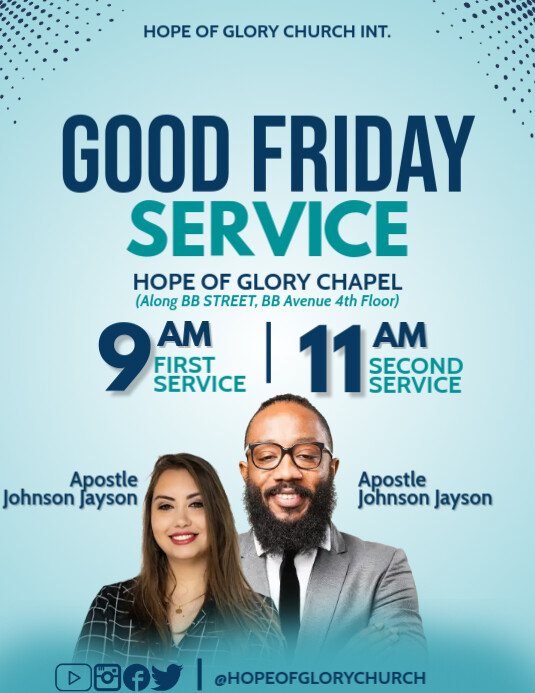Good Friday Service Template | PosterMyWall