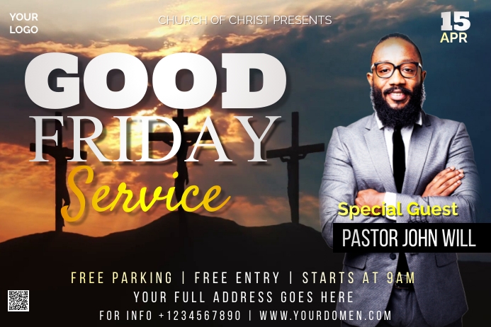 Good friday service Template | PosterMyWall