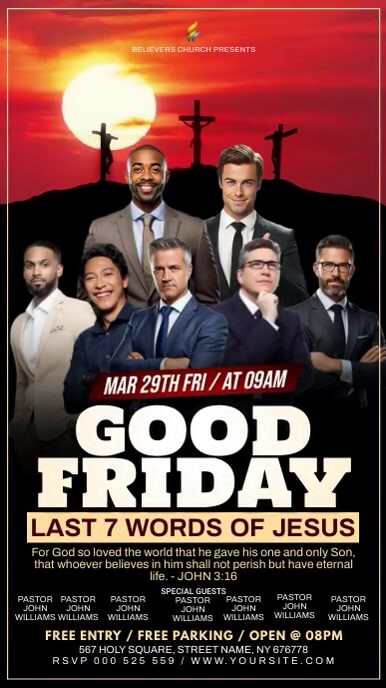 Good friday service Template | PosterMyWall
