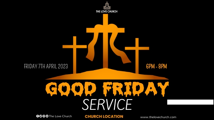 Plantilla de Good Friday Service | PosterMyWall