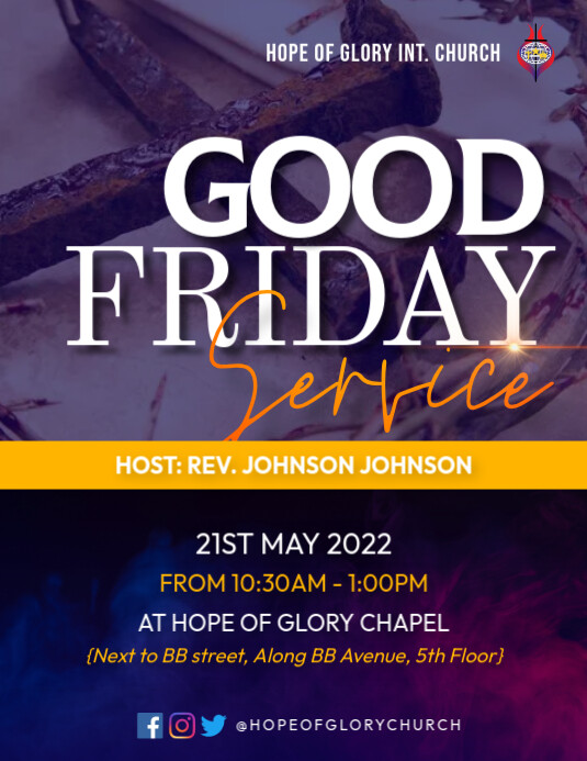 Copy of Good Friday service | PosterMyWall