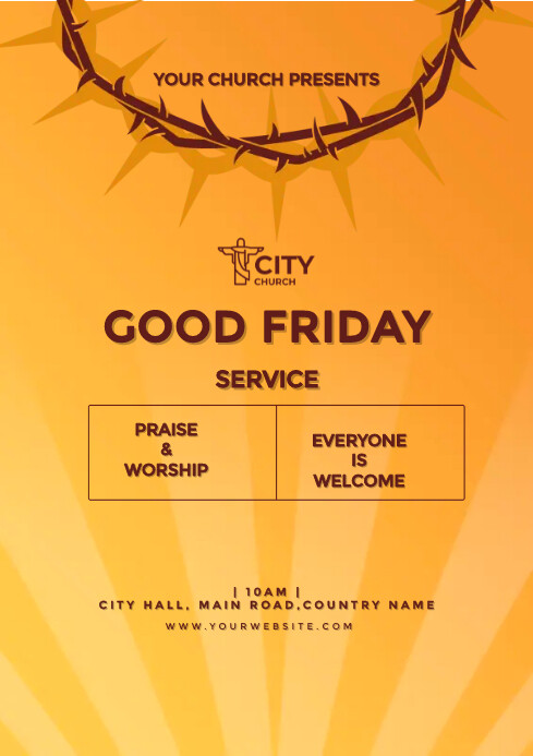 Copy of Good friday service | PosterMyWall