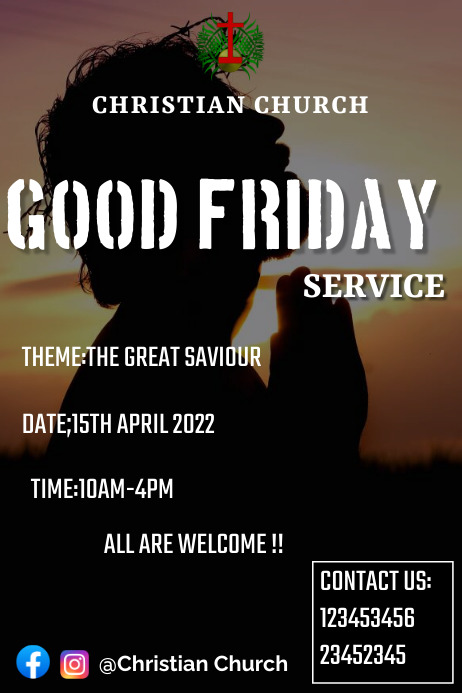 Good Friday Service Template | PosterMyWall