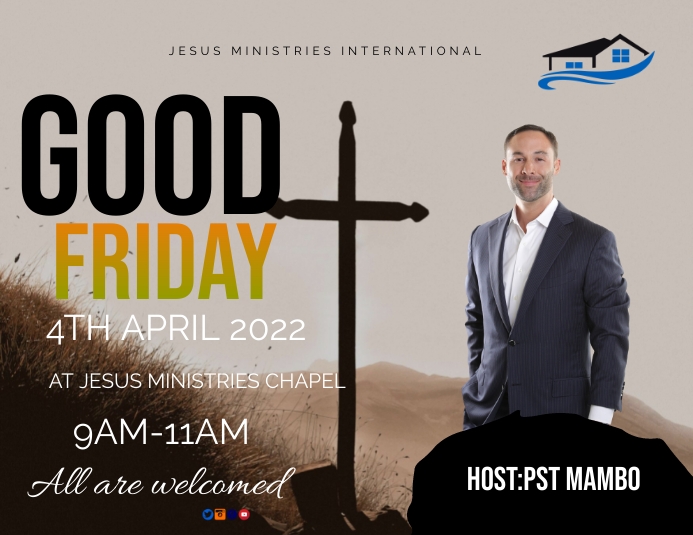 GOOD FRIDAY SERVICE Template | PosterMyWall
