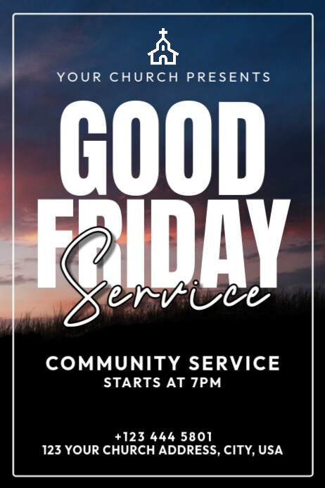 Good Friday Service Template | PosterMyWall