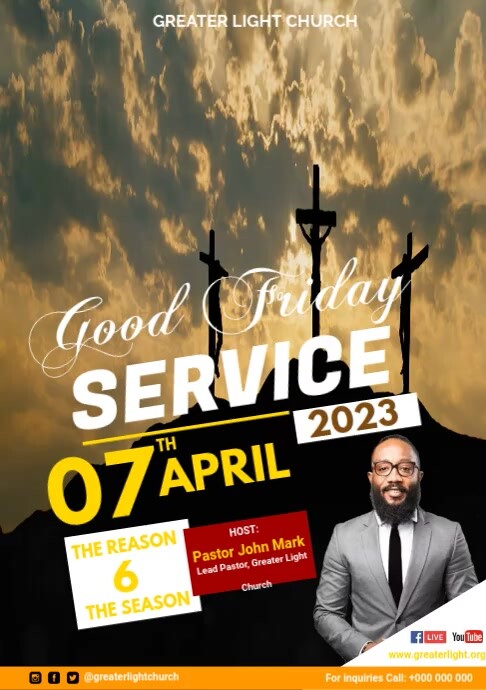 Plantilla de GOOD FRIDAY SERVICE | PosterMyWall