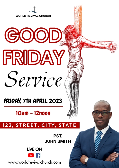 Good friday service Template | PosterMyWall