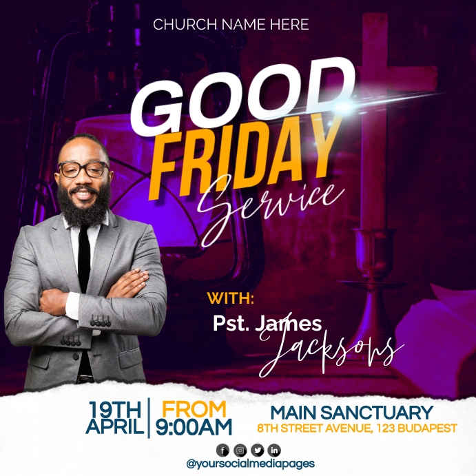good friday service Template | PosterMyWall