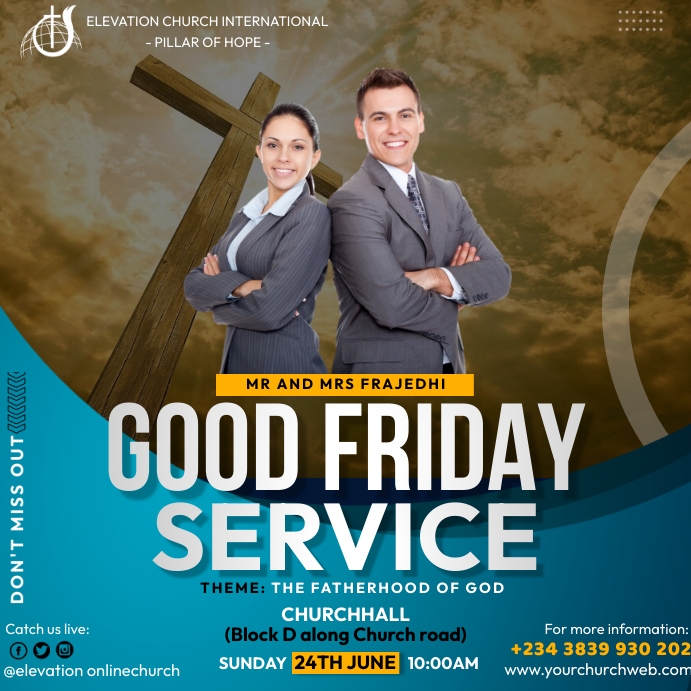 Good Friday service Template | PosterMyWall