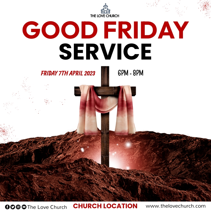 Good Friday Service Template | PosterMyWall
