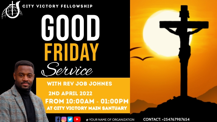 Good Friday Service Template | PosterMyWall