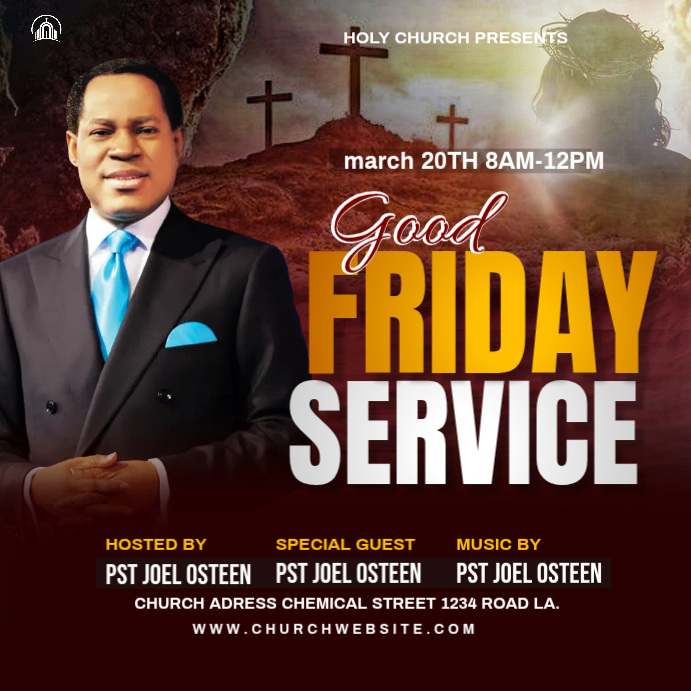 Good Friday Service Template | PosterMyWall