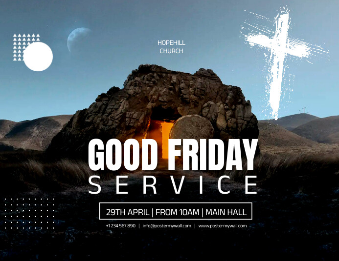 Plantilla de Good Friday Service Folletos | PosterMyWall