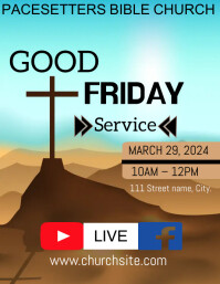 good friday church service flyer Template | PosterMyWall
