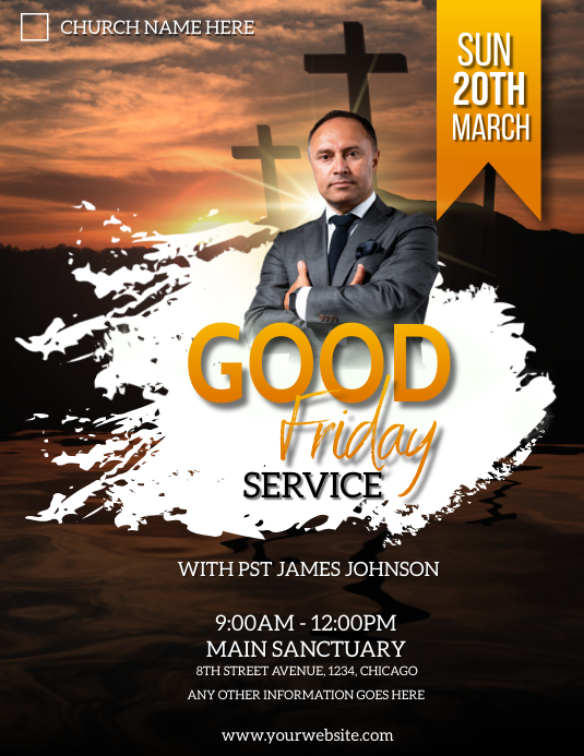 good friday service flyer Template | PosterMyWall