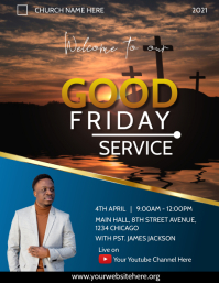 Church Good Friday Service Flyer Template | PosterMyWall