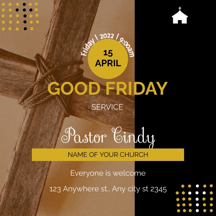 Good Friday service flyer Template | PosterMyWall