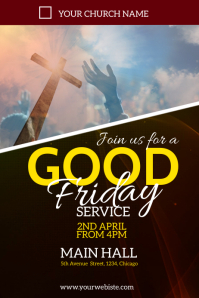 Church Good Friday Service Flyer Template | PosterMyWall