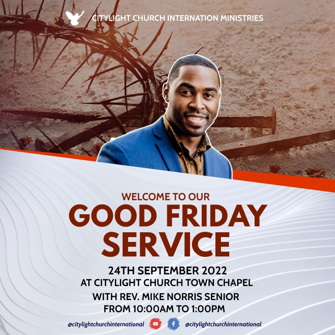 good friday service flyer template | PosterMyWall